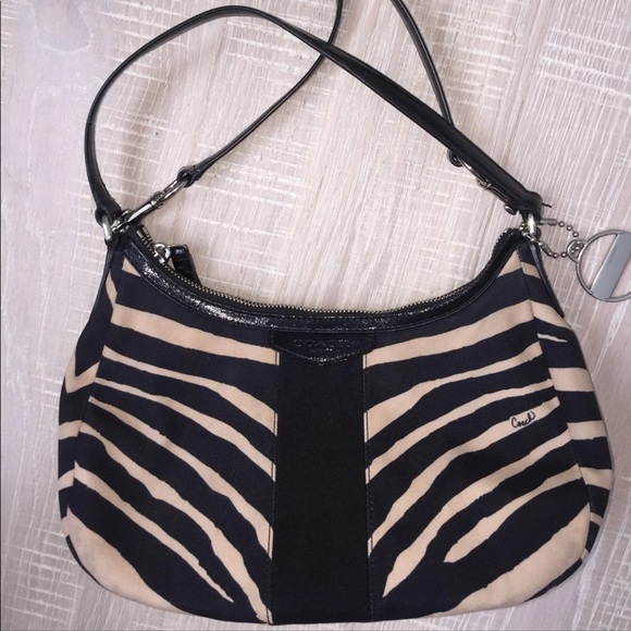 Coach | Bags | Coach Zebra Print Shoulder Bag | Poshmark